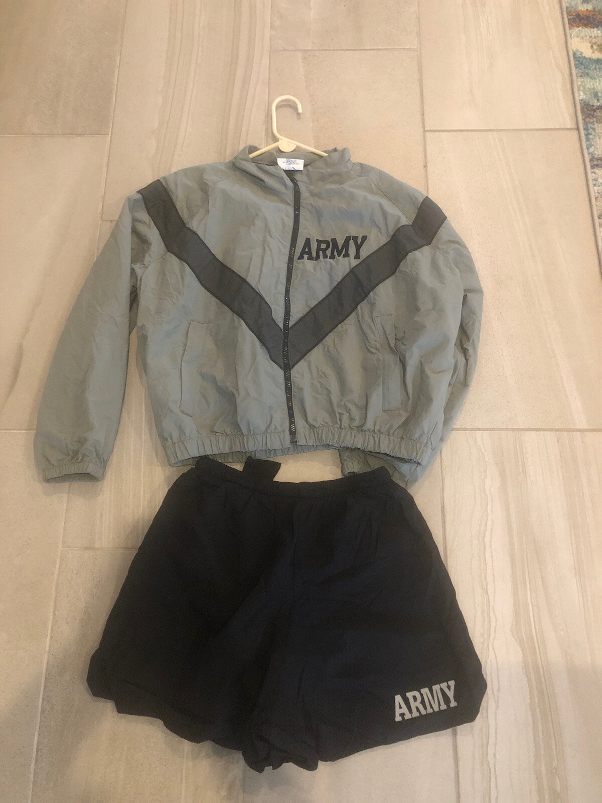 US Army Issue IPFU Military Warmup Jacket Windbreaker Sz Small Short ...