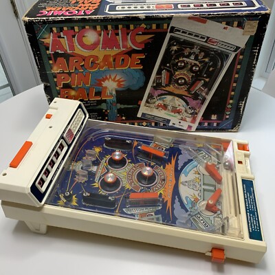 Atomic Arcade Pinball Tomy 1979 Japan ~ Vintage Working ~ w/ Box | eBay