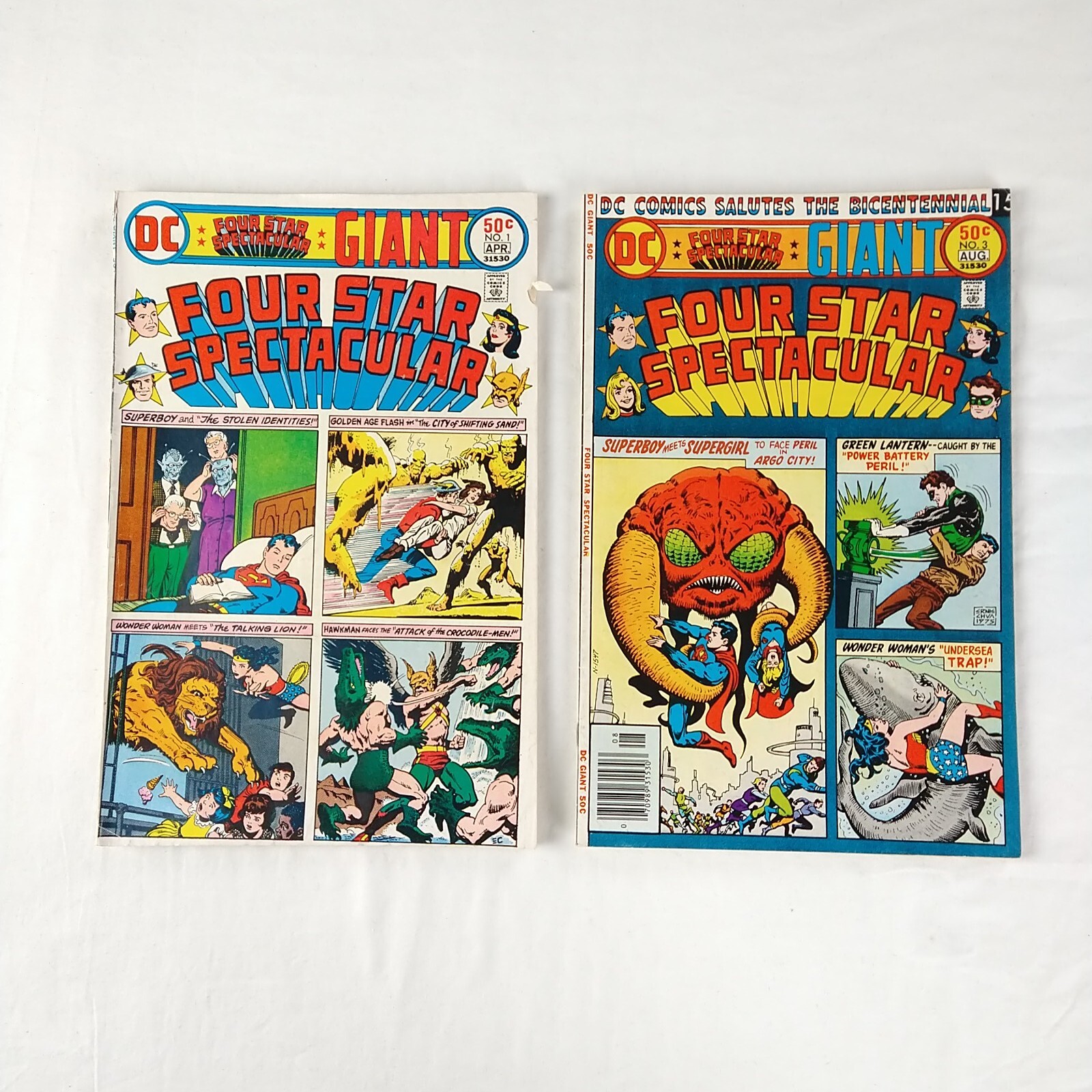 Giant Four Star Spectacular #1 #3 Newsstand Lot (1976 DC Comics) | eBay