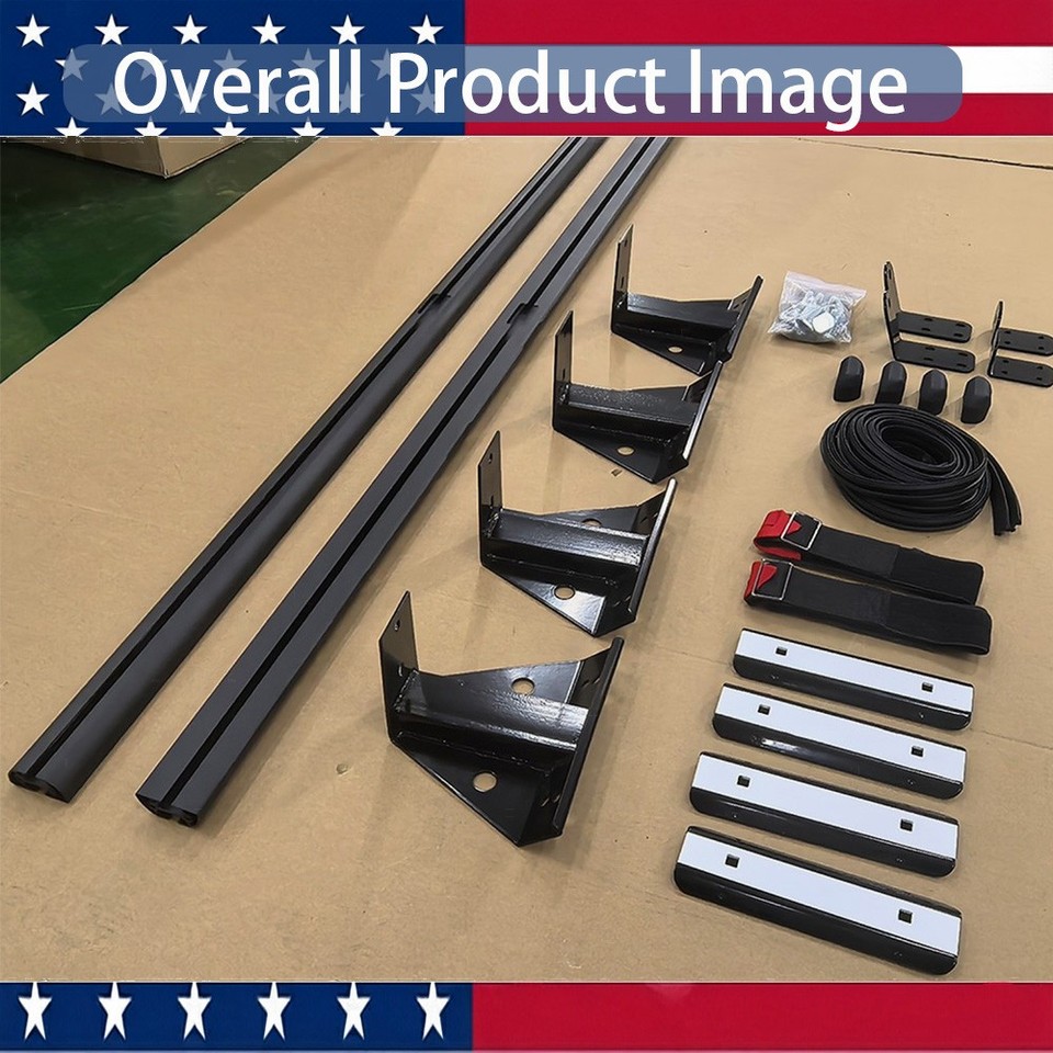 50" Truck Topper Ladder Rack Camper Shell Roof Cross Bars Pickup Cap US ...
