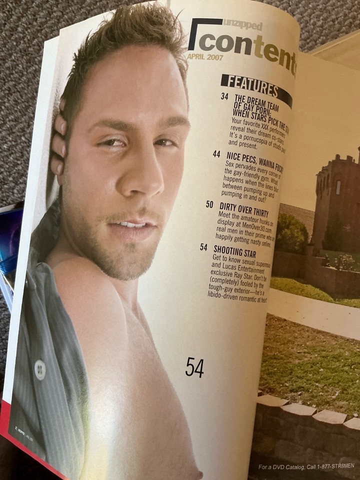 VINTAGE APRIL 2007 UNZIPPED GAY FITNESS MENS MAGAZINE muscle hunks | eBay