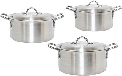 Mastercook Heavy Duty Aluminium Casserole Stockpot Pan Pot Dish with ...