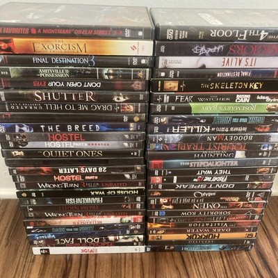 55 Horror DVD Lot - Slashers Zombies Cult Hits Some OPP Titles - Fast ...