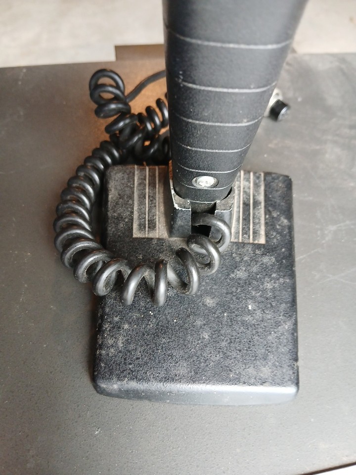 TEN-TEC Mod 214 or 215 Desk TOP Microphone With METAL Stand Cord Tested ...