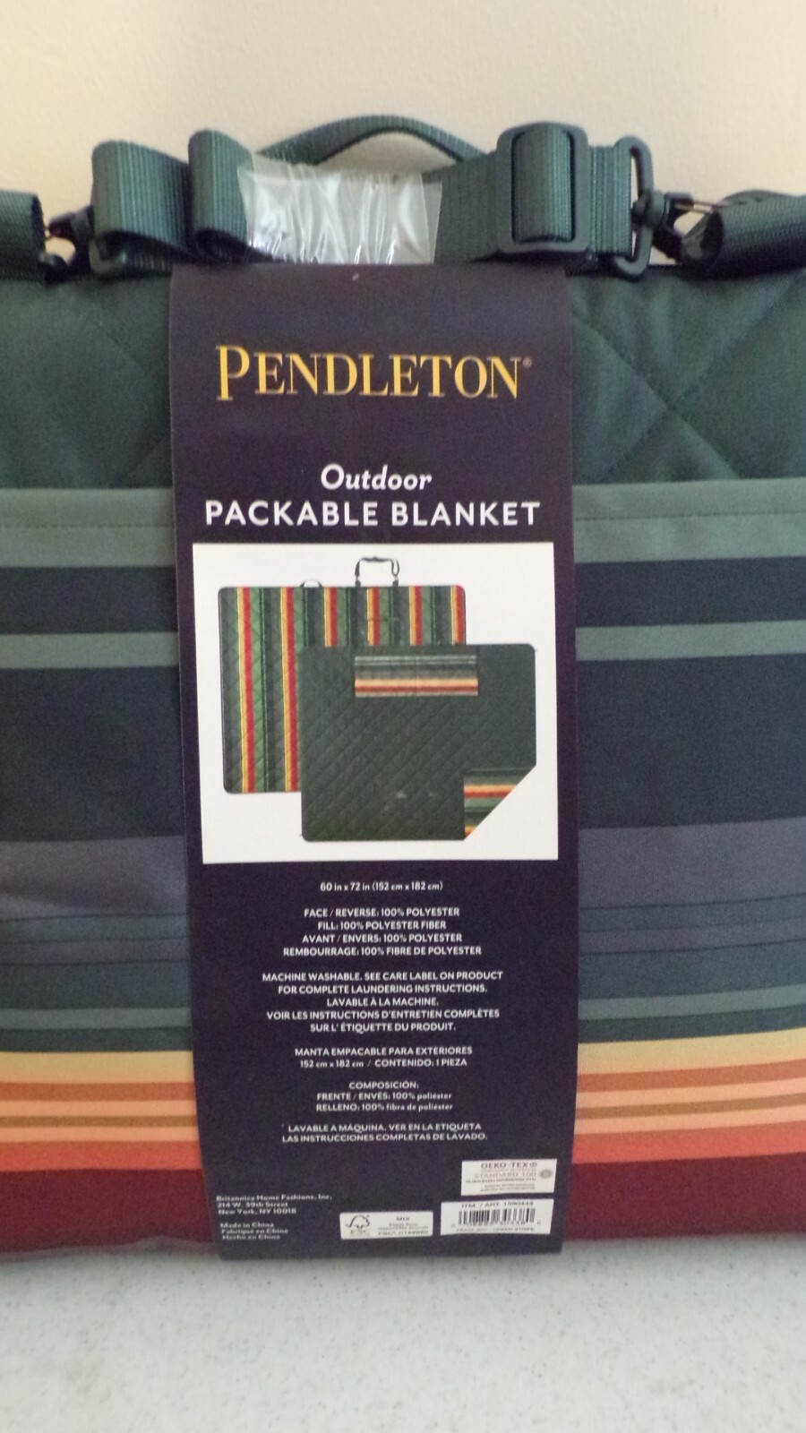 PENDLETON OUTDOOR PACKABLE BLANKET NIP 60 X 72 MULITCOLORED STRIPE PEARL BAY | eBay