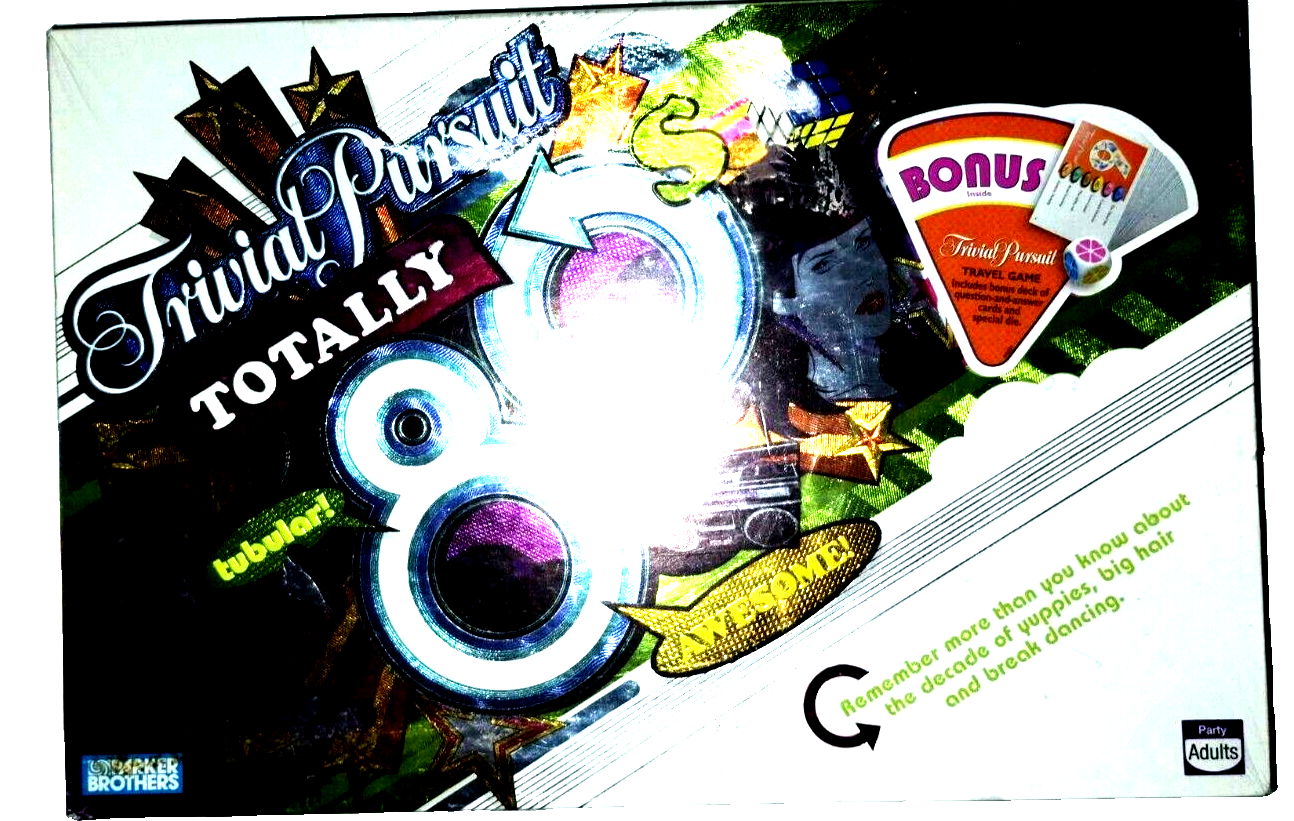 NEW Parker Brothers Trivial Pursuit Totally 80s Game Board 2006- 44230 ...