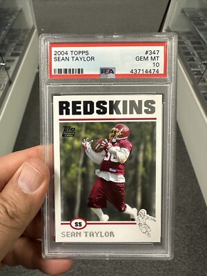 Sean Taylor 2004 Topps #347 PSA Gem Mt 10 Rookie Card RC RARE A | eBay