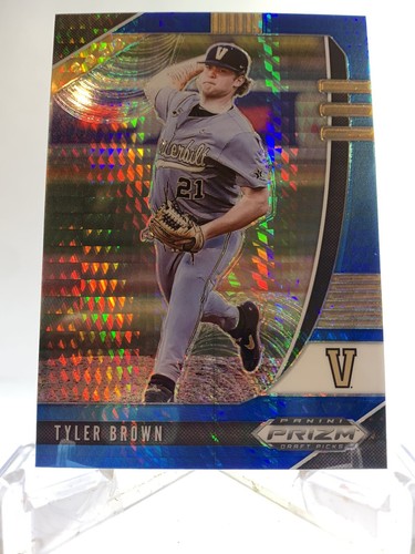 Tyler Brown 2020 Panini Prizm Baseball Draft Picks Blue Pulsar Parallel ...