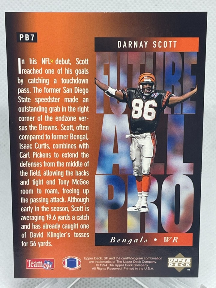 Darnay Scott 1994 Upper Deck SP Holoview #PB7 Future All-Pro | eBay