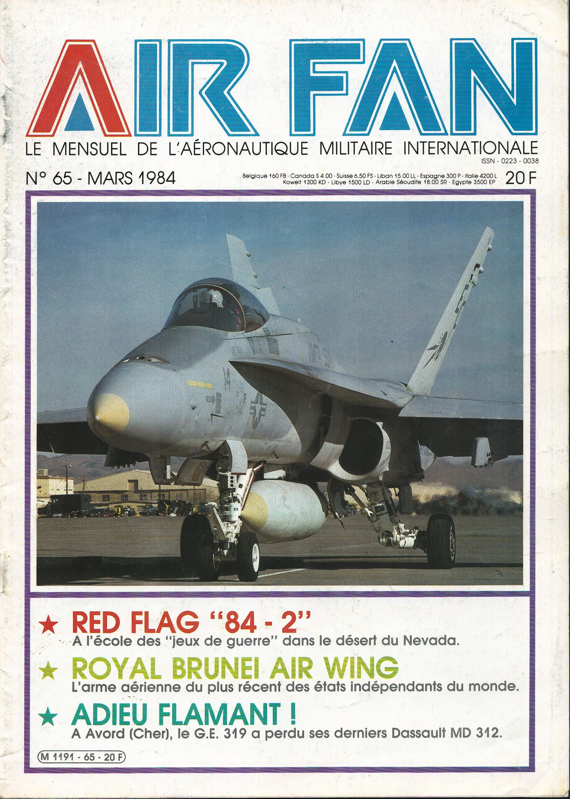 AIR FAN 65 RED FLAG 84 USAF F-4 RCAF CF-5 / DASSAULT MD312 FLAMANT ...
