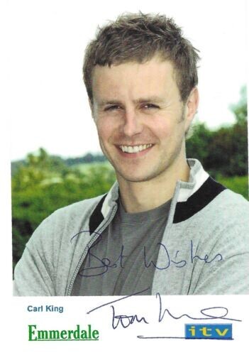 Emmerdale - Cast Card - Carl King - Hand Signed - Tom Lister ...