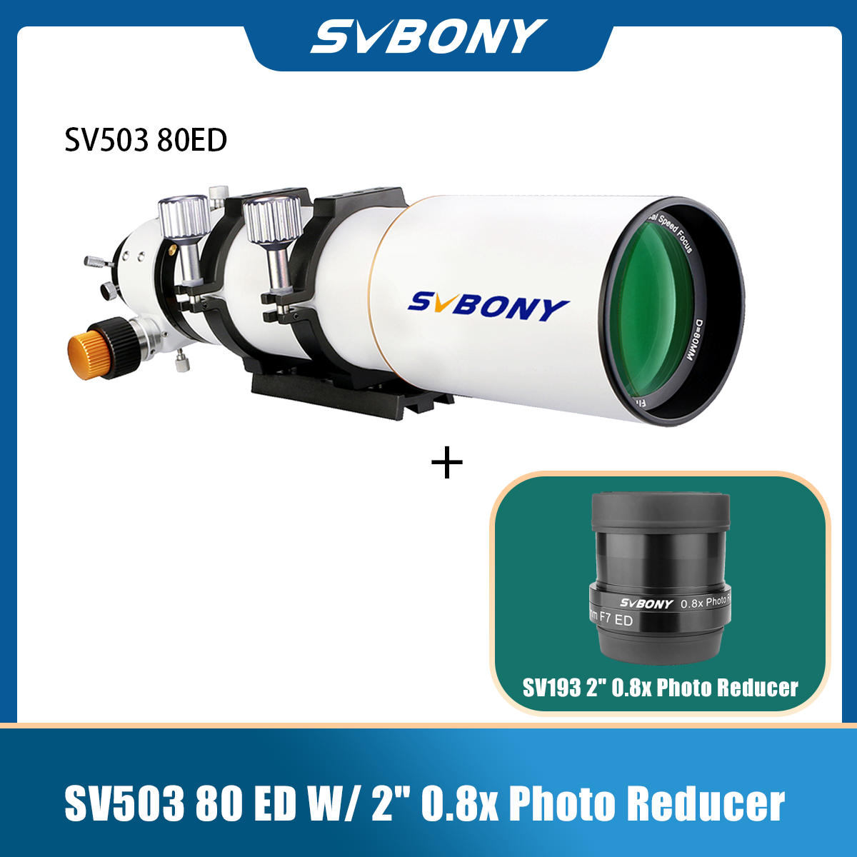 SVBONY SV503 80/102ED Refractor Telescopes Professional W/ 0.8x Focal ...