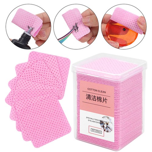 200Pcs Lint Free Paper Wipes Glue Remover Wipes Cleansing Cotton Sheet ...