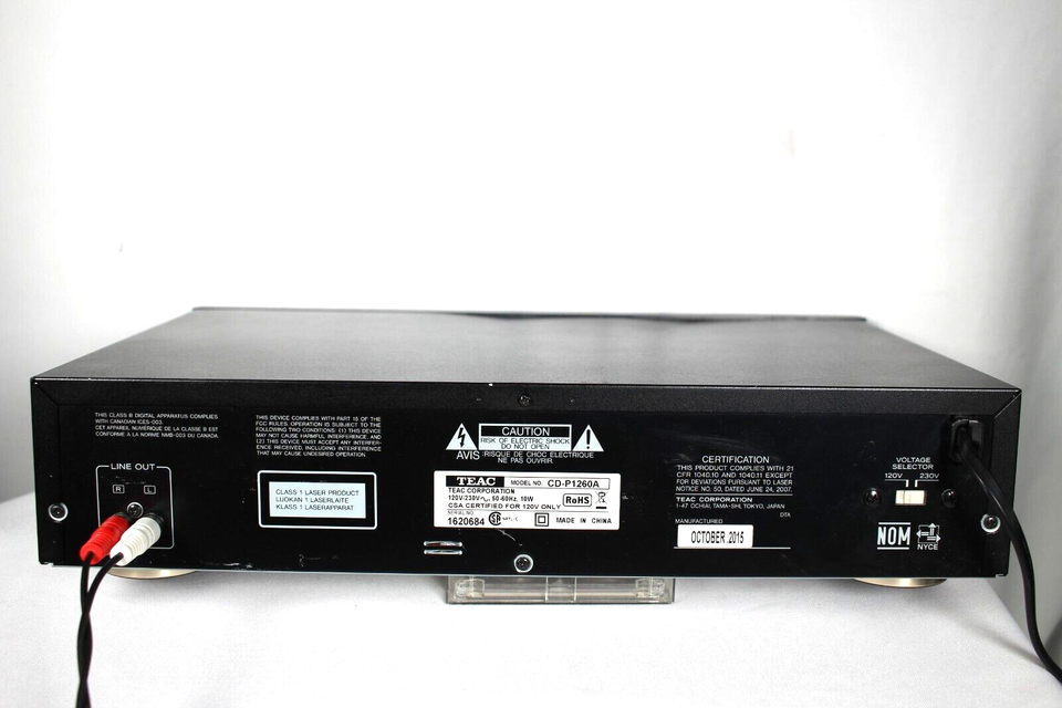 Teac CD-P1260 CD Player No Remote Tested & Working with issues sold as ...