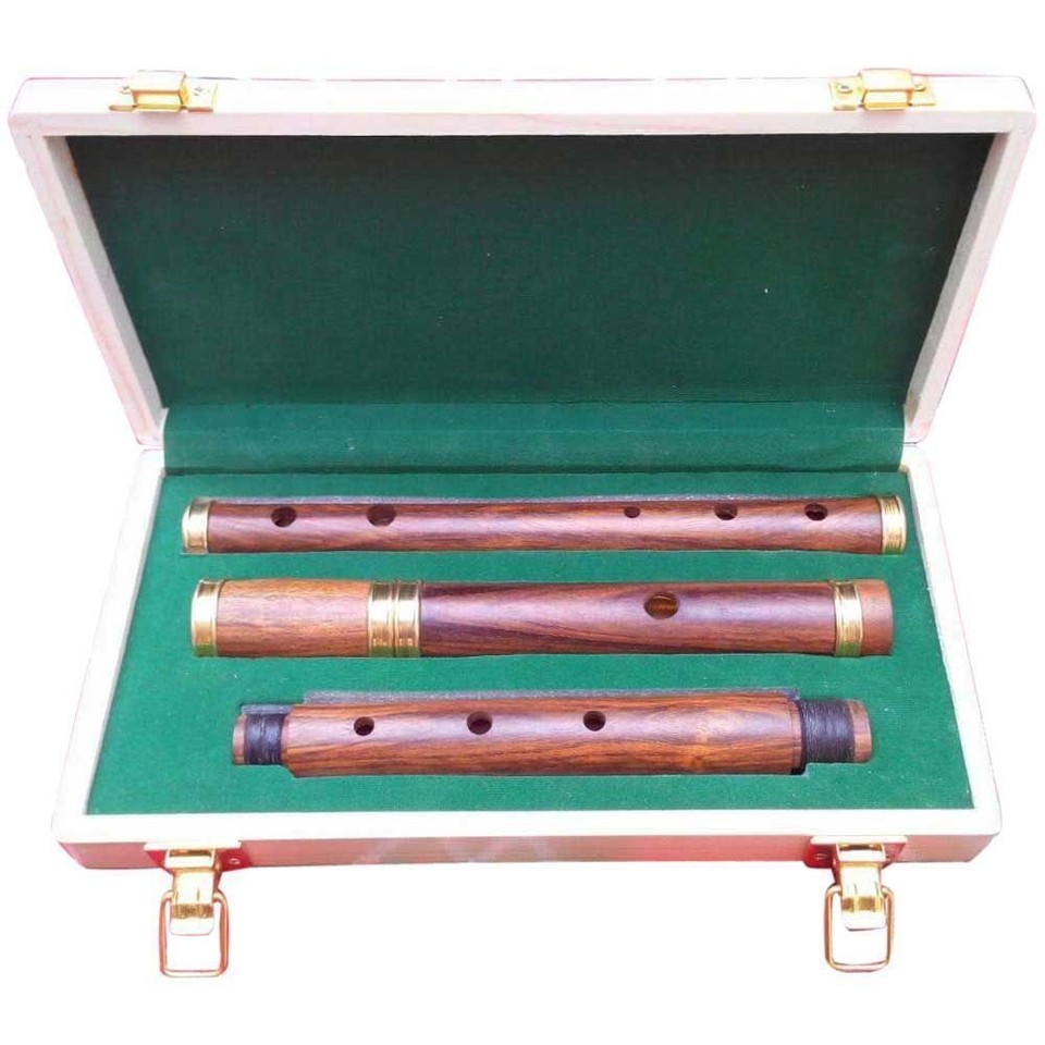 HW Professional Irish D Flute Rosewood Finish Natural Colour + Wooden ...