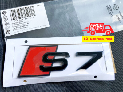 Genuine Style Gloss Black S7 Rear Boot Trunk Emblem Badge Sticker for ...