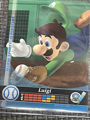 Mario Sports Superstars Amiibo Card Luigi Baseball | eBay