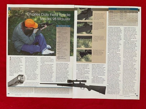 Charles Daly Field Grade Model 98 Mauser Print Ad /Magazine Article ...
