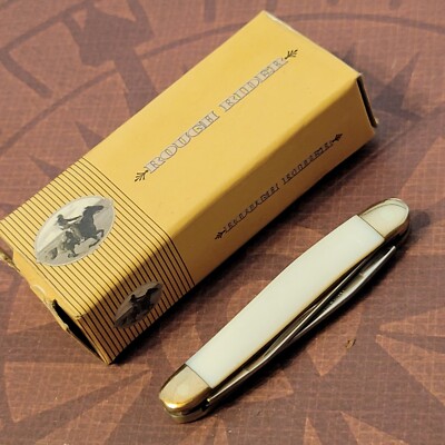Vintage ROUGH RIDER Knife RR184 Mini Muskrat Smooth Pearl Handles | eBay