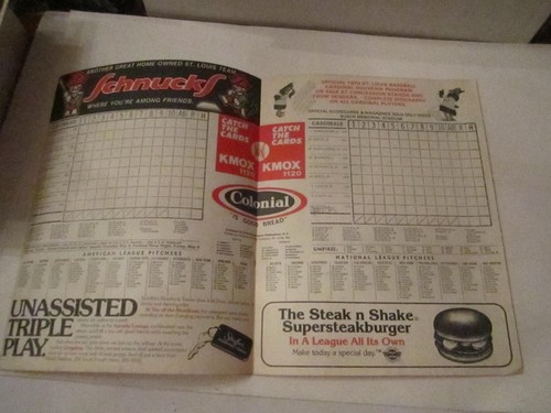 4 MLB BASEBALL SCORE CARDS - 1980 - 1971 - 1979 - 1969 - BOX WW | eBay