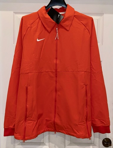 NIKE Therma MidWeight Team Orange White F/Z Coaches Football Jacket NEW ...