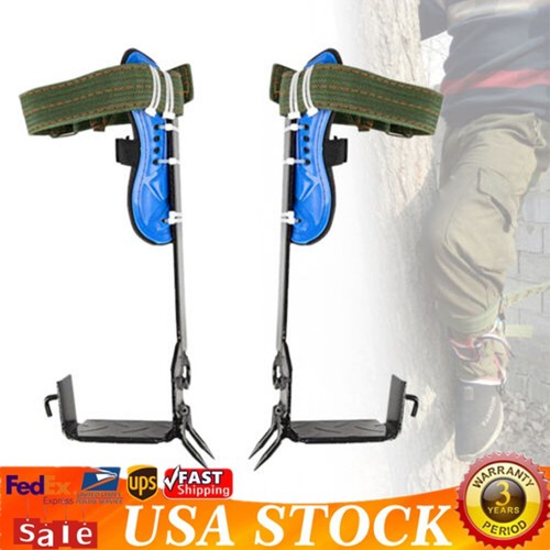 2-Gear Tree Climbing Spike Set Pole Climbing Spurs W/ Security Belt ...