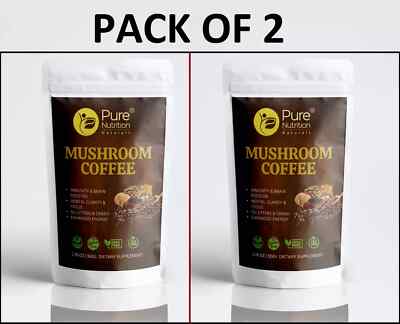 Organic Instant 10 in 1 Mushroom Coffee Powder - PACK OF 2 | eBay