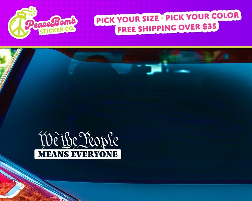 We The People Decal, Liberal Decal, Equality Car Decal Political Car ...