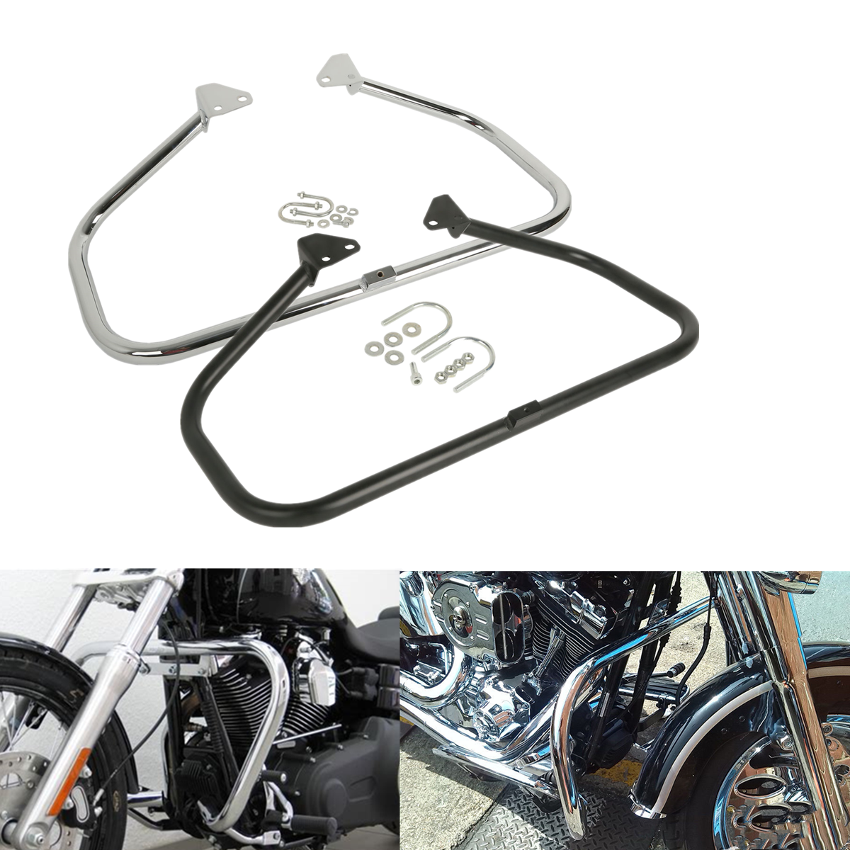Engine Guard Highway Crash Bar For Harley Dyna Low Rider FXDL Wide ...