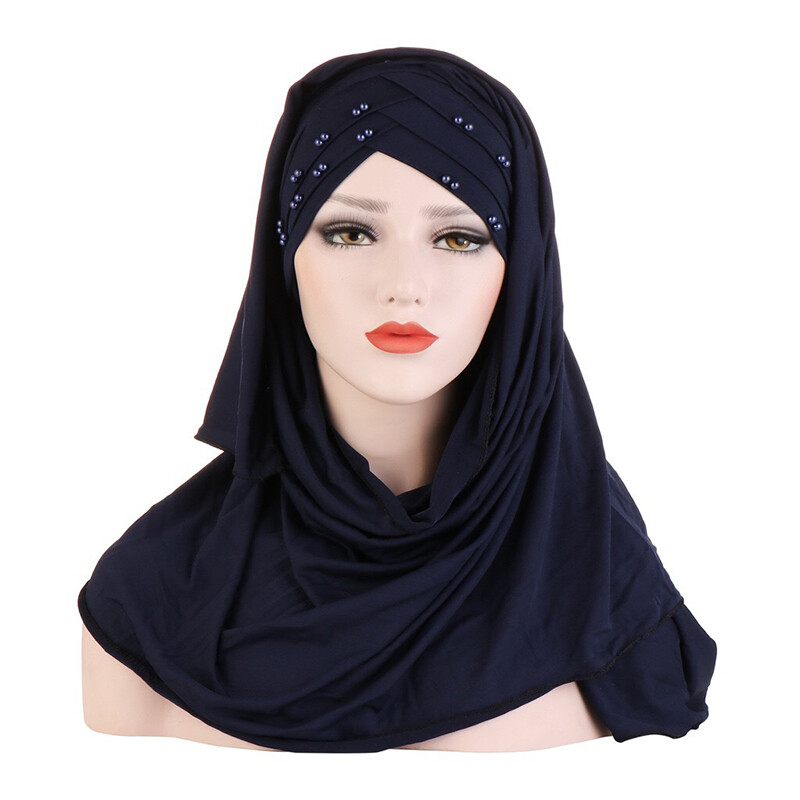 Women Hijab Scarf Muslim Full Cover Wrap Headscarf Amira Islamic Plain ...