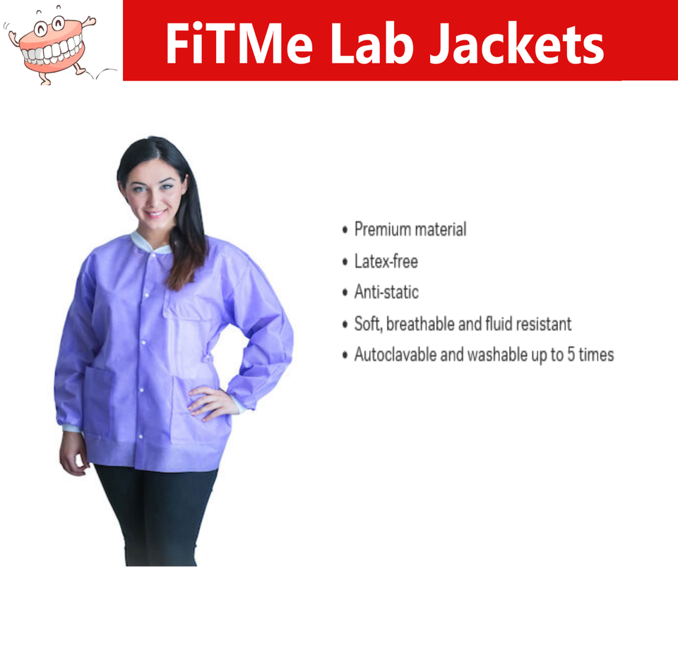 FiTMe Lab Jackets Latex-free Autoclavable, Knit cuffs and 2 hip & 1 ...