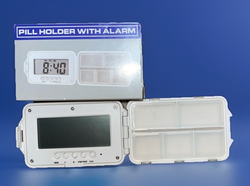 Smart Pill Box Travel Organizer With Alarm Digital Clock Five ...