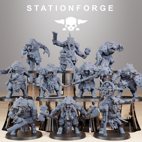 Station Forge Corrupted Beasts Squad - 50x Miniatures - 3d Printed | eBay