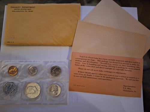 1964 90% Silver Proof Set US Treasury Philadelphia Mint | eBay