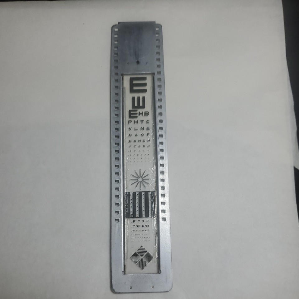 Child Acuity Eye Chart Projector Glass Slide - Topcon? Made in Japan | eBay