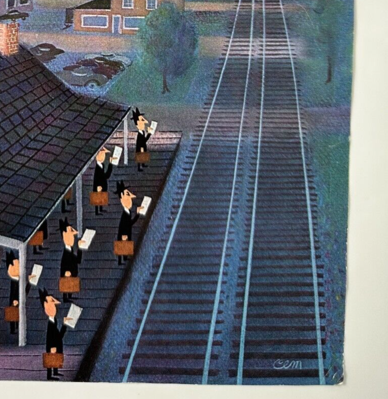 New Yorker Magazine Cover Only September 19 1964 Martin Train Station ...