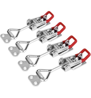 4x Heavy Duty 551 lb Steel Toggle Latch Catches 4002 Adjustable Lock ...