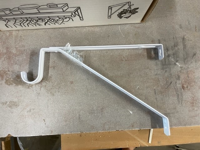 KV #1194 White Adj. Shelf & Rod Support Bracket | eBay