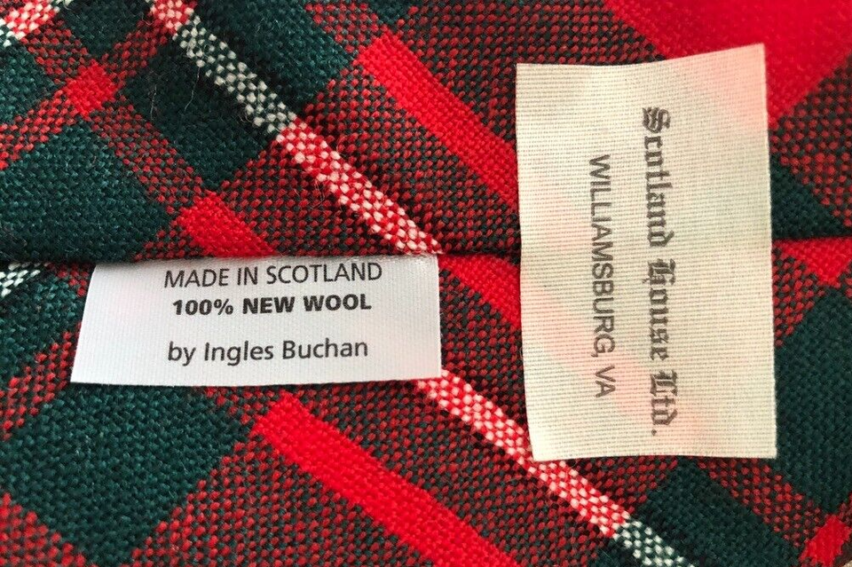 Scotland House wool necktie Ingles Buchan red green white tartan | eBay