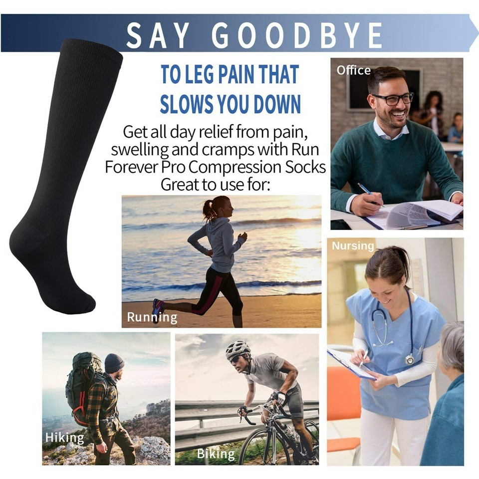 Extra Wide Medical Compression Socks Leg Swelling Circulation For Men ...