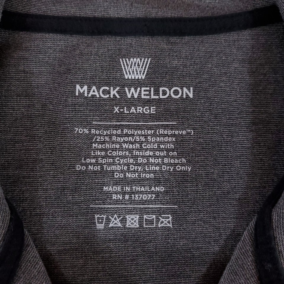 Mack Weldon Mens Size XL Atlas Full Zip Jacket Gray Athleisure ...