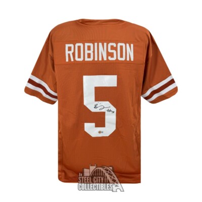 Bijan Robinson Autographed Texas Custom Orange Football Jersey - BAS | eBay