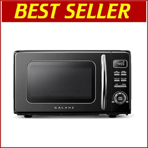 Vintage-Style Retro Countertop Microwave with Auto Cook & Defrost ...