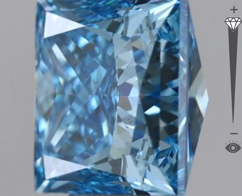 Princess 1.00ct Fancy Vivid Blue VS2 CVD loose lab grown diamond B+ | eBay