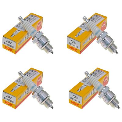 NGK BPR6HS Spark Plugs 4 Pack Atala/Rizzato AT14 50 LC Hacker Racing ...