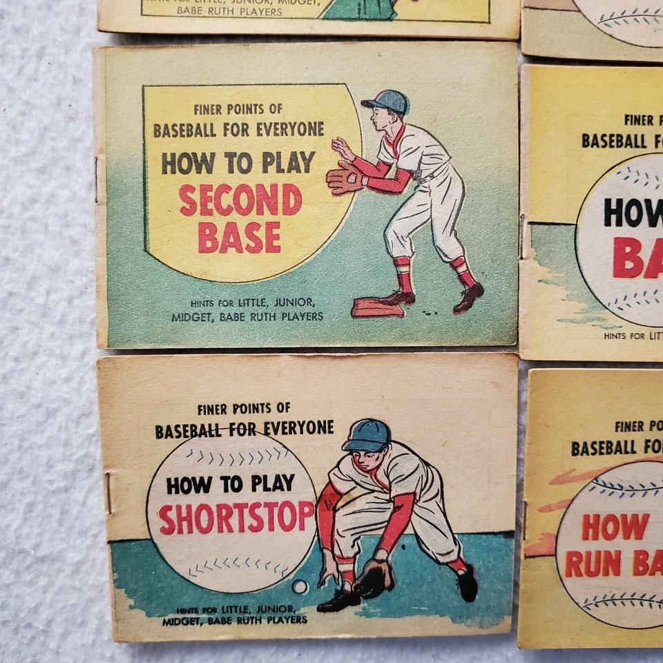 1964 - "HOW TO...MINIATURE BASEBALL COMIC BOOKS - SET OF 12 BEAUTIFUL ...