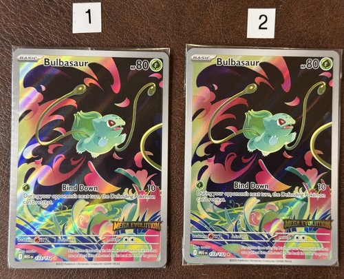 Pokemon TCG (2x) Mega Evolutions Stamped Promo Card - Bulbasaur 133/132 ...