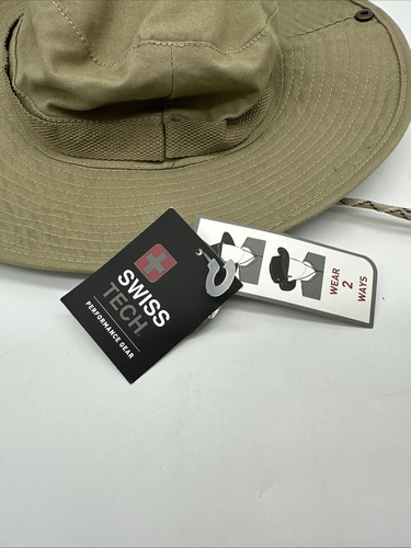 Swiss Tech Performance Gear Khaki Outback Safari Hat with Snaps S/M NWT ...