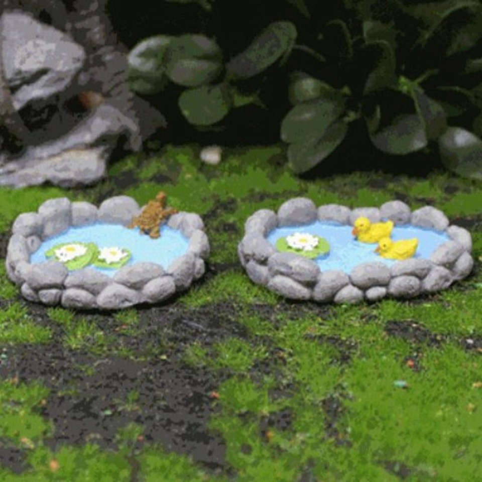 Simulated Pool Decoration Micro-Landscape Cute Animal Pool ...