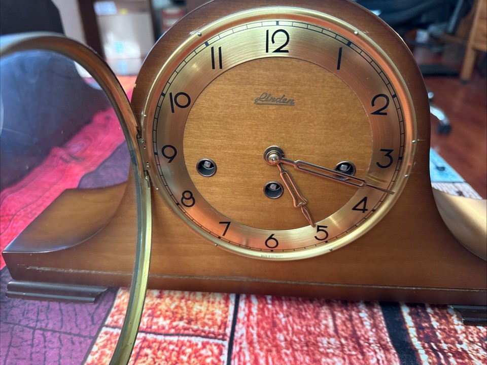 Mid Century German Linden Westminster Chime Mantel Clock | eBay